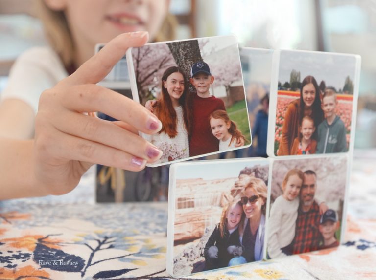 Personalized CreateOn magnetic photo tiles - Rave & Review